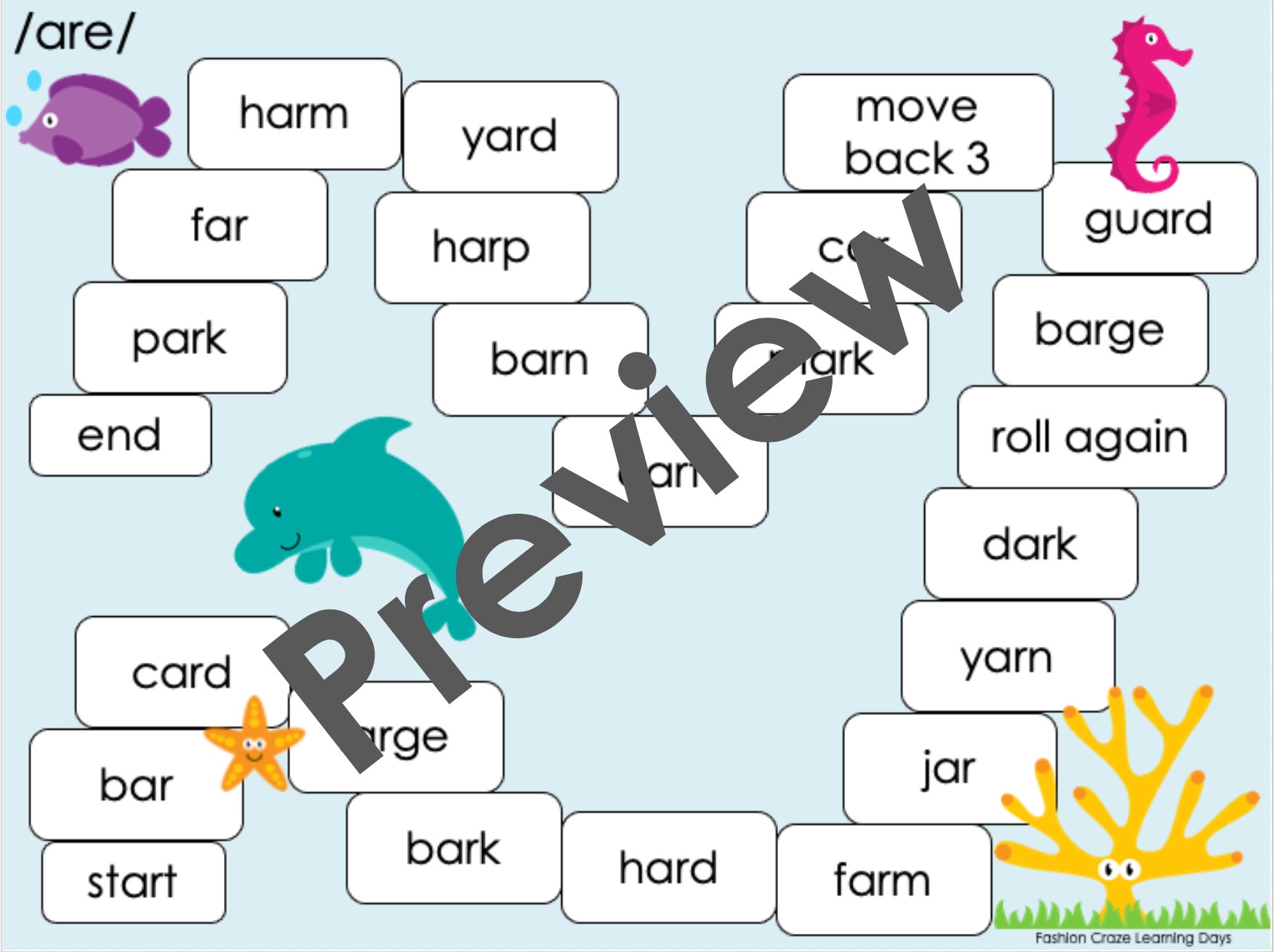 R Controlled Vowel Games With Ar, Er, Or, Air - Etsy