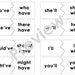 Contraction Puzzles - Grammar Activities - Etsy