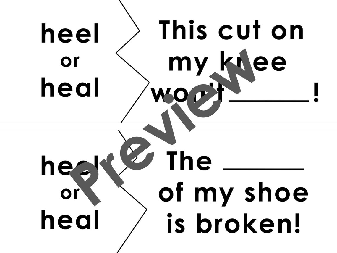 Homophones Puzzles - Grammar Activities - Etsy