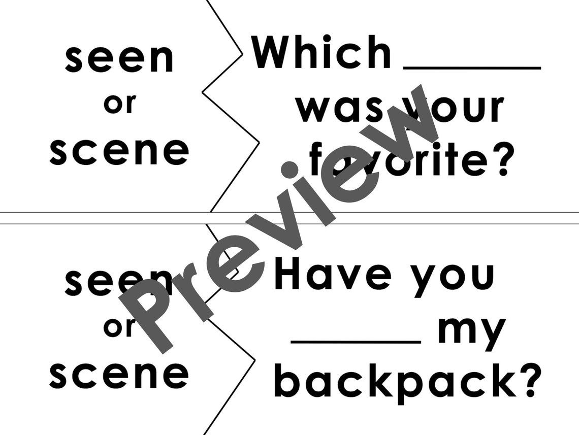 Homophones Puzzles - Grammar Activities - Etsy