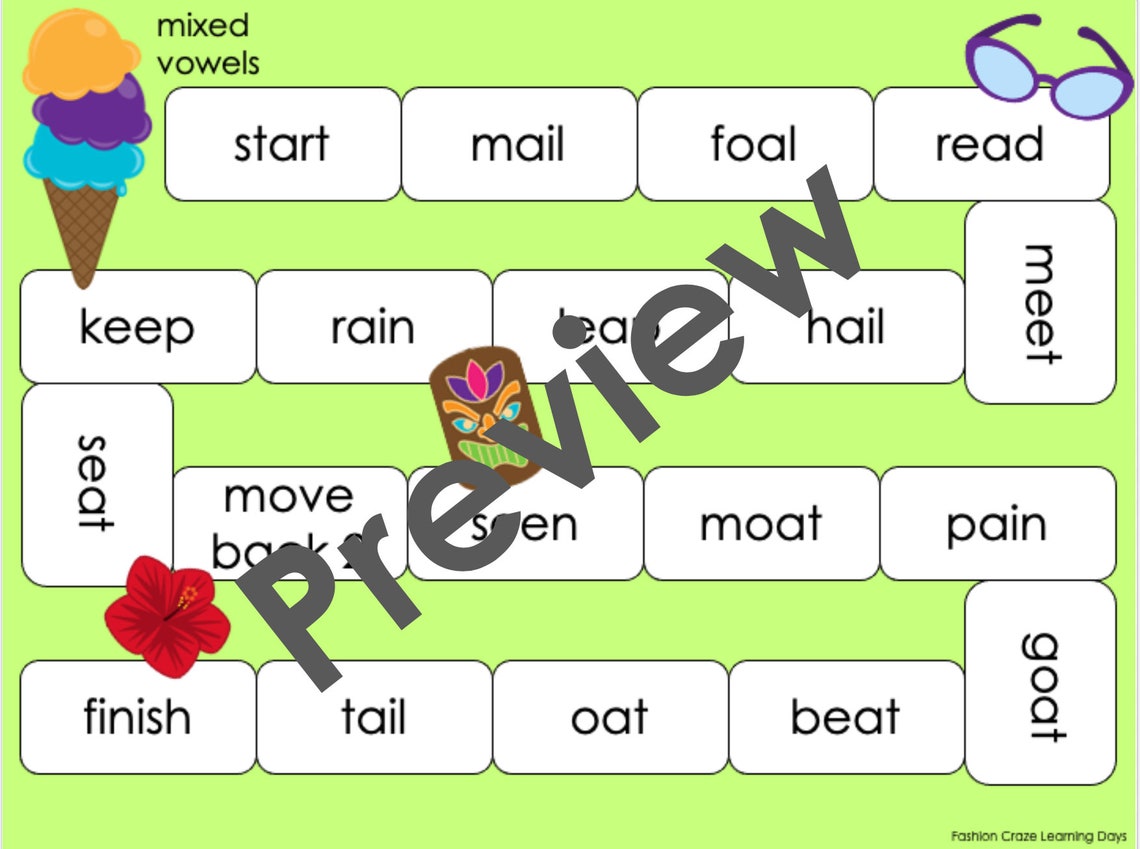 Long Vowel Team UFLI Games Aligned With Lessons 84, 85, 86, 87, and 88 ...