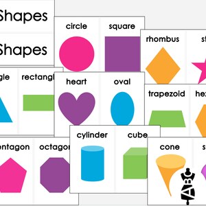 2D and 3D Shape Posters - Etsy