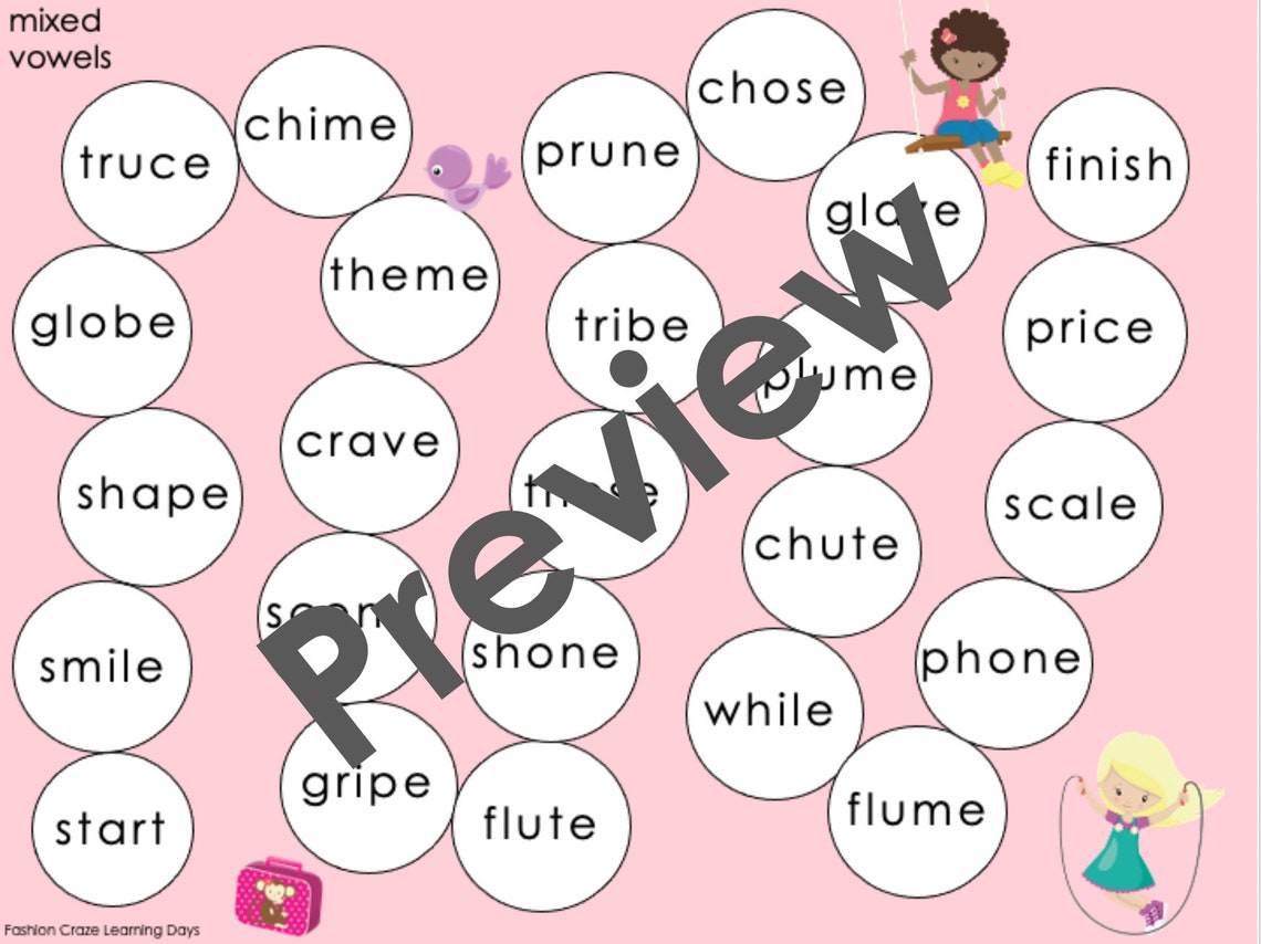 Long Vowel Digraphs UFLI Games Aligned With Lessons 54, 55, 56, 57, 58 ...