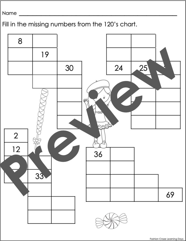 100's Chart Puzzles Scaffolded Puzzles - 20 Worksheets With Answer Keys ...