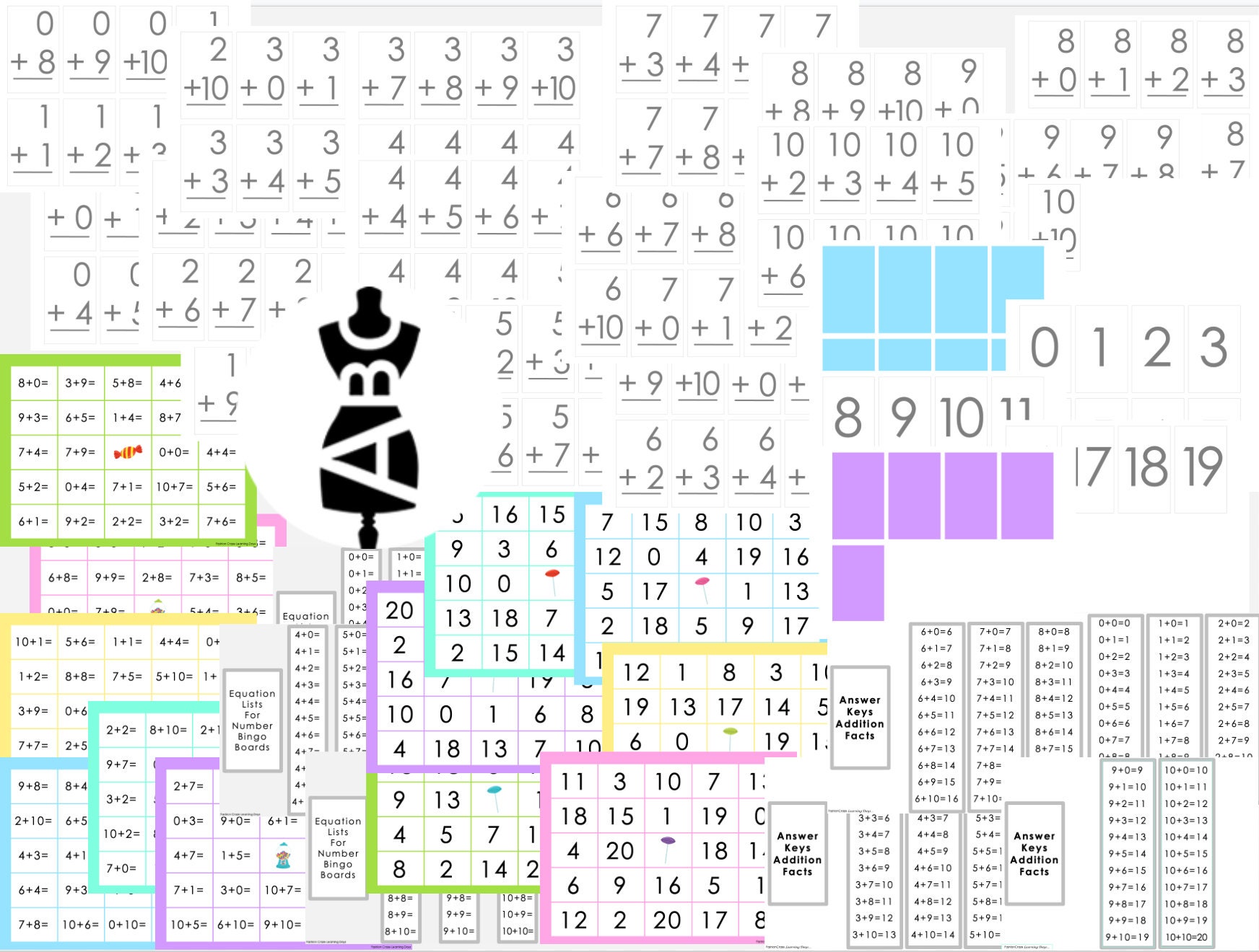 Math Fact Activities Addition Fact Games for K-2 - Etsy