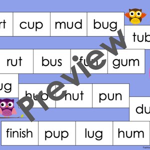 Short Vowel CVC Game Boards - Etsy