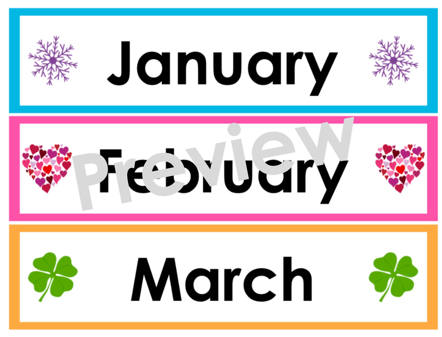 Classroom Calendar for K-1 - Featuring a New Pattern for Each Month - Etsy