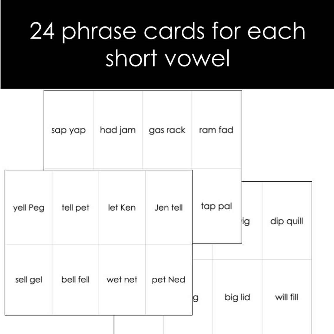 Short Vowel Phrase Games | Short Vowels | Phonics Games | Literacy ...