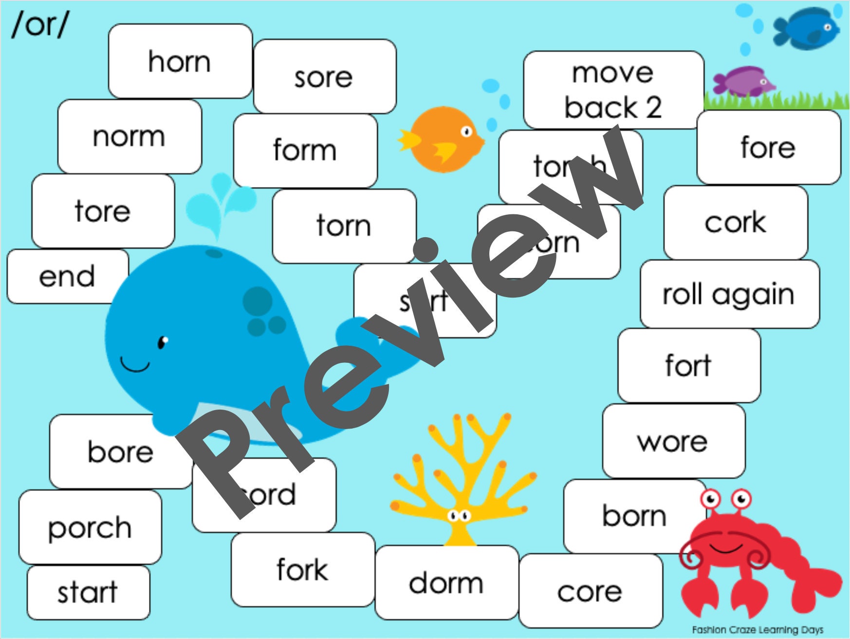R Controlled Vowel Games With Ar, Er, Or, Air - Etsy