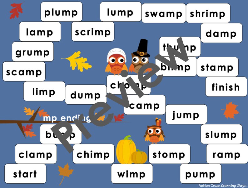 Ending Blends Games Lf, Lt, Lp, Mp, Nd, Nk, Sk, Nt, St Blends Ending ...