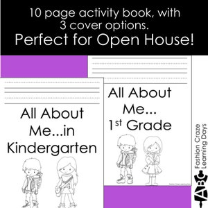 All About Me Book for K-1 Star Student Activities - Etsy