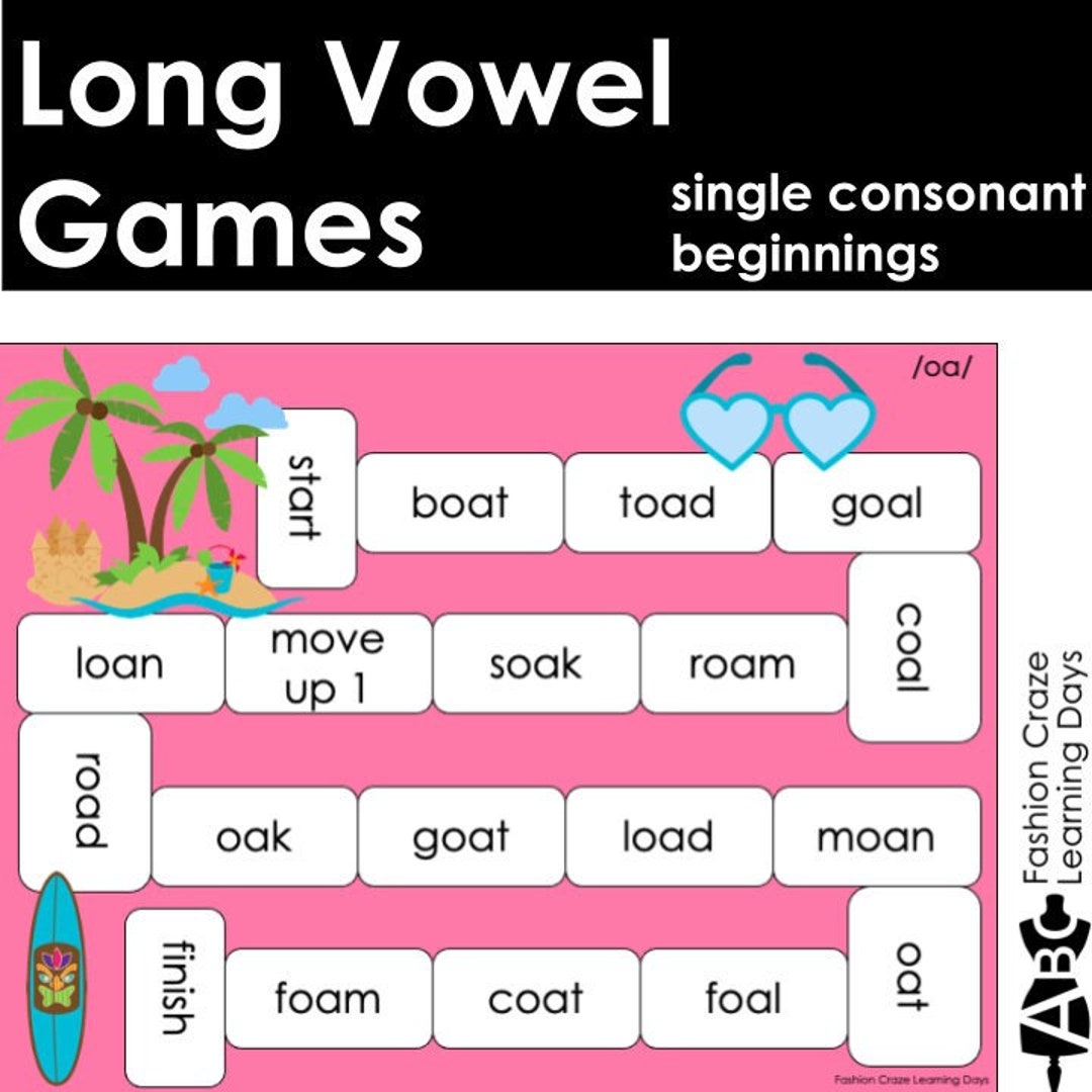Long Vowel Activities Vowel Team Phonics Games, Ai, Ea, Ee, & Oa - Etsy