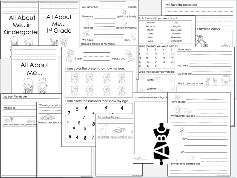 All About Me Book for K-1 Star Student Activities - Etsy