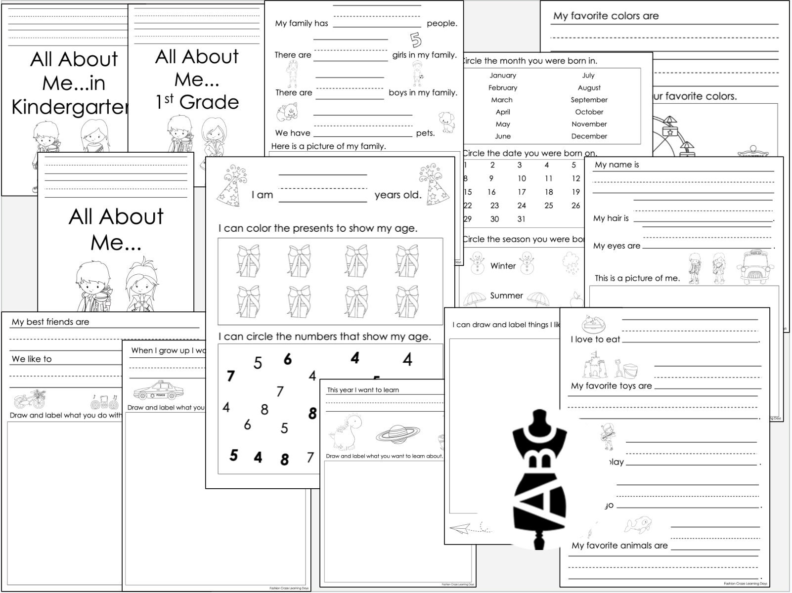 All About Me Book for K-1 Star Student Activities - Etsy