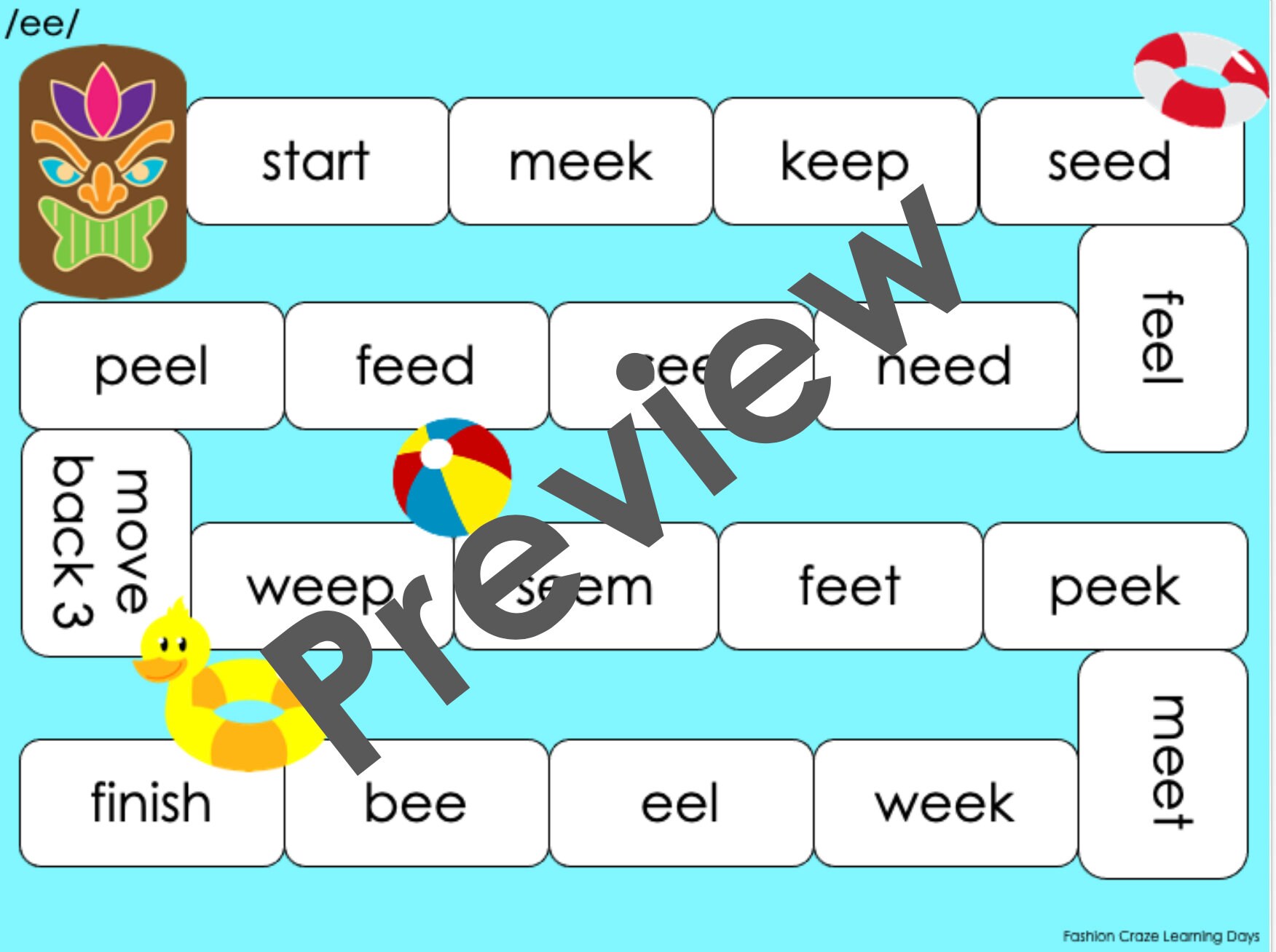 Long Vowel Team UFLI Games Aligned With Lessons 84, 85, 86, 87, and 88 ...