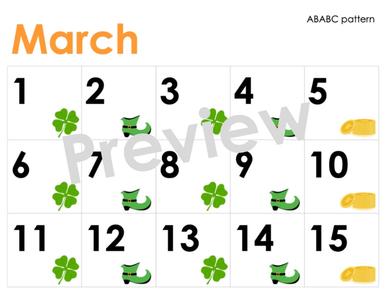 Classroom Calendar for K-1 - Featuring a New Pattern for Each Month - Etsy