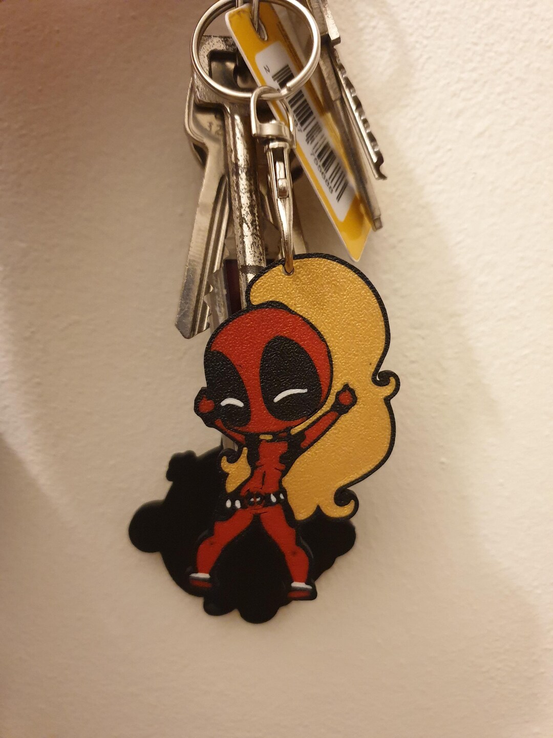 Unique Lady Deadpool Keychain 3D Printed Marvel Accessory Custom ...