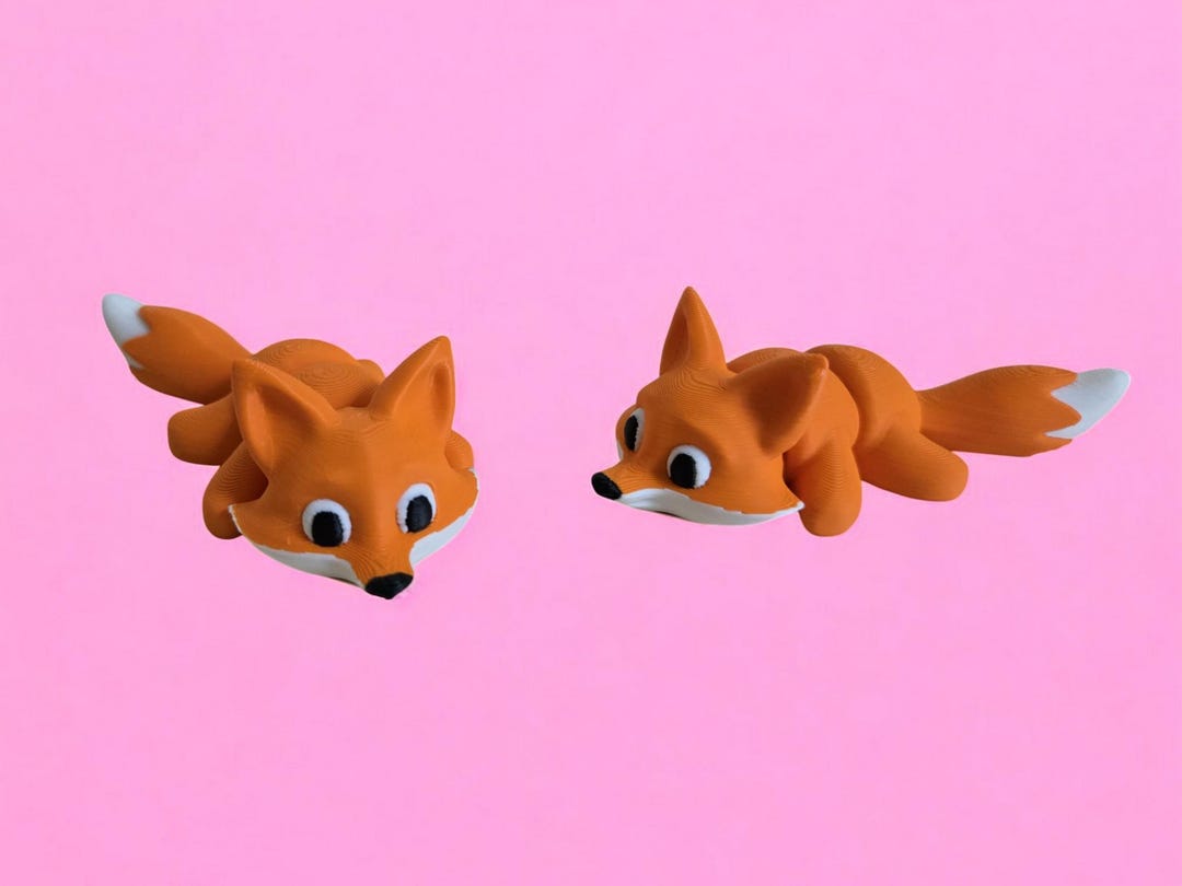 Adorable Articulated Fox – 3D Printed Flexible Fox Companion | Desk ...