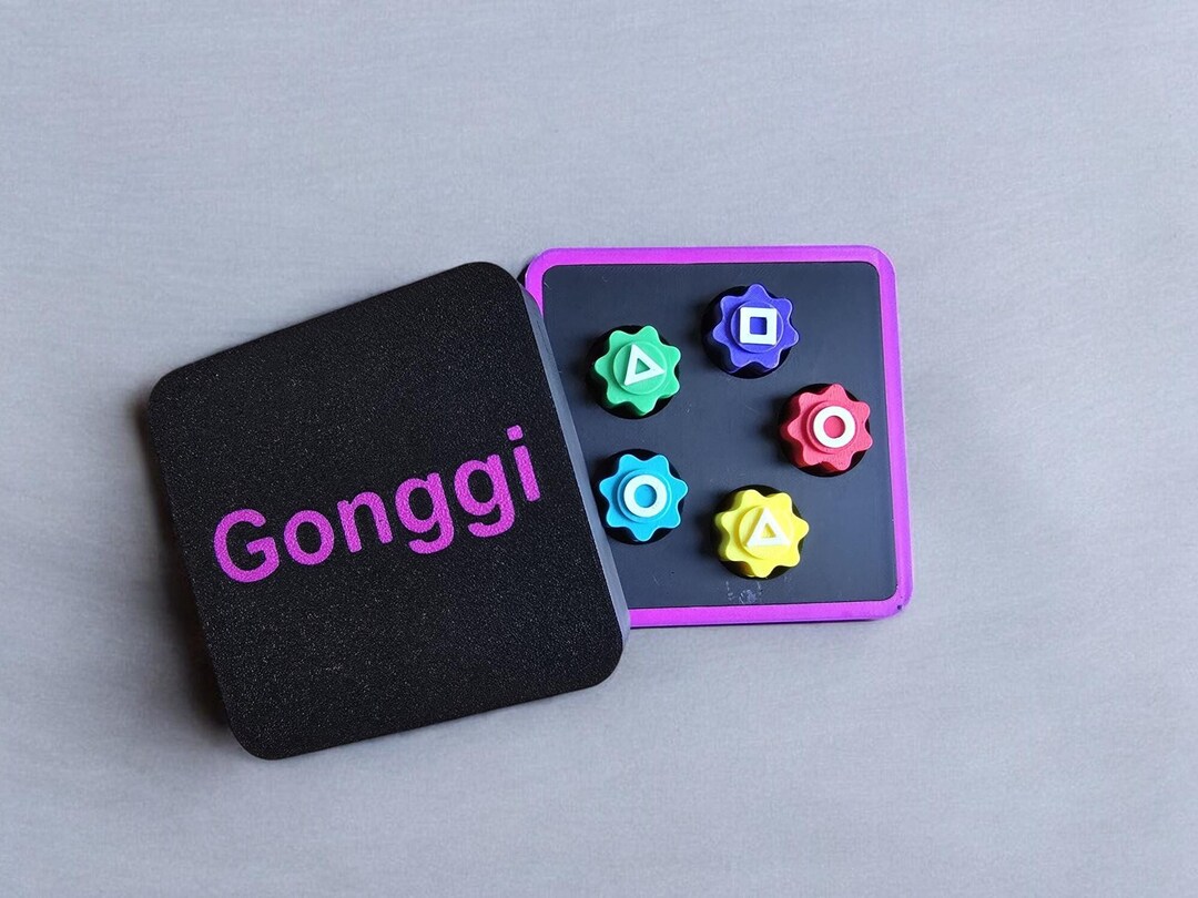 Gong Gi Set Korean Game – Marble Game 3D Printed Stones in Custom Black ...