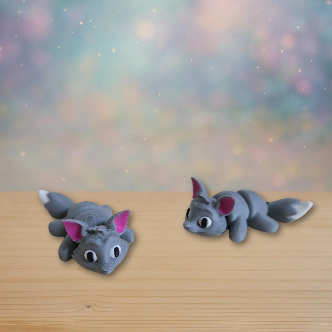 Articulated Wolf – 3D Printed Adorable Desk Buddy | Poseable Fidget Toy ...