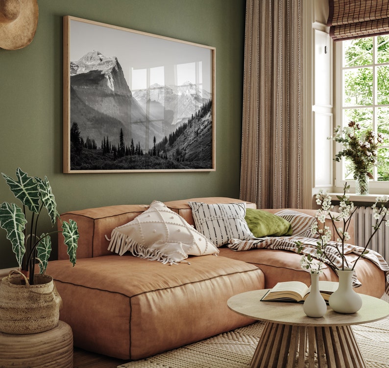 Glace-Nationalpark schwarz weiß Fotografie Wandkunst, Montana ...