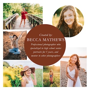 Senior Portrait Posing PDF Guide, Photography Course Guide, Education ...