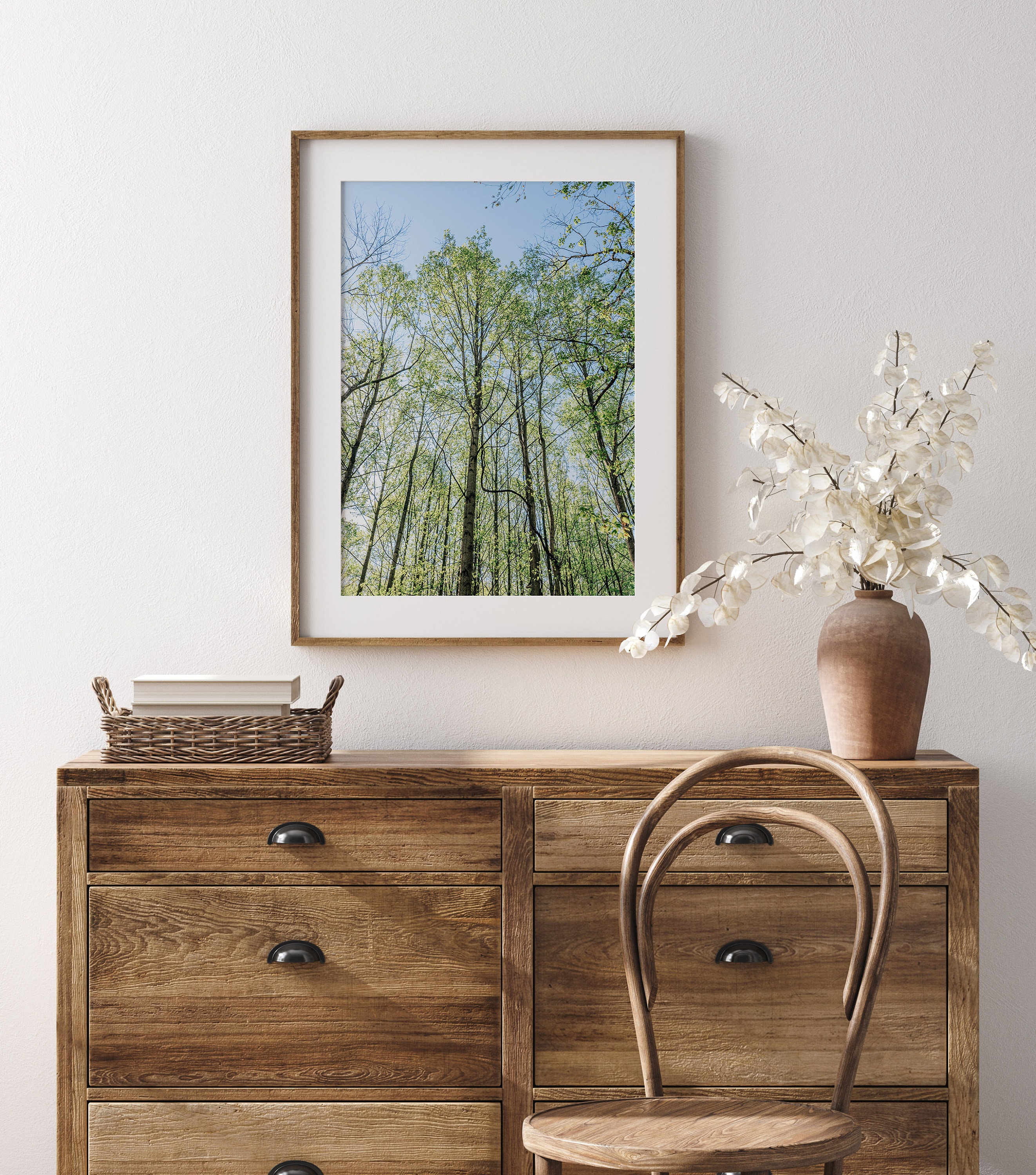 Forest Woods Wall Art, Tree Landscape Art, Landscape Print, Home Decor ...