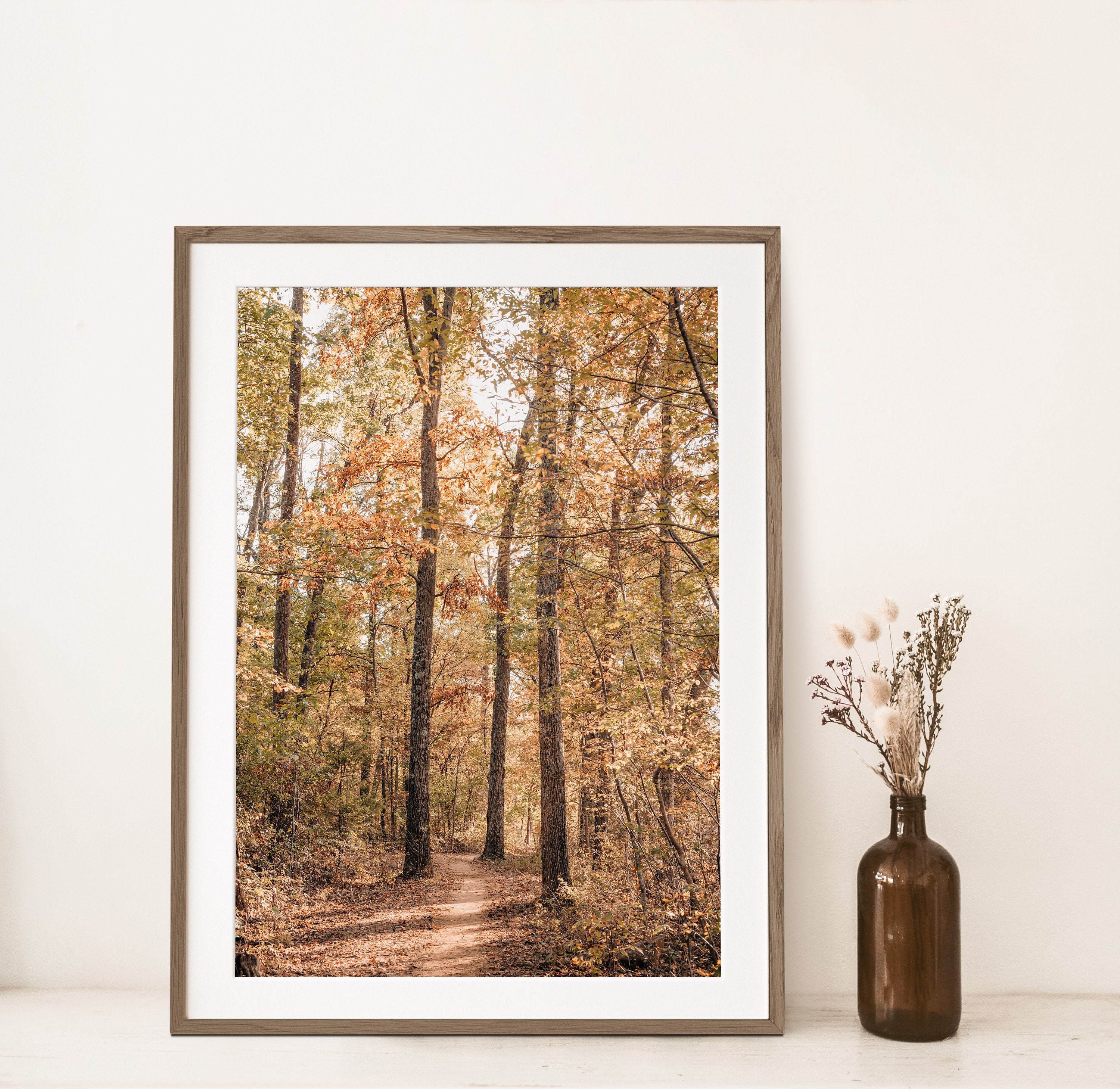 Autumn Forest Photography Wall Art, Fall Woods Landscape Art, Printable ...
