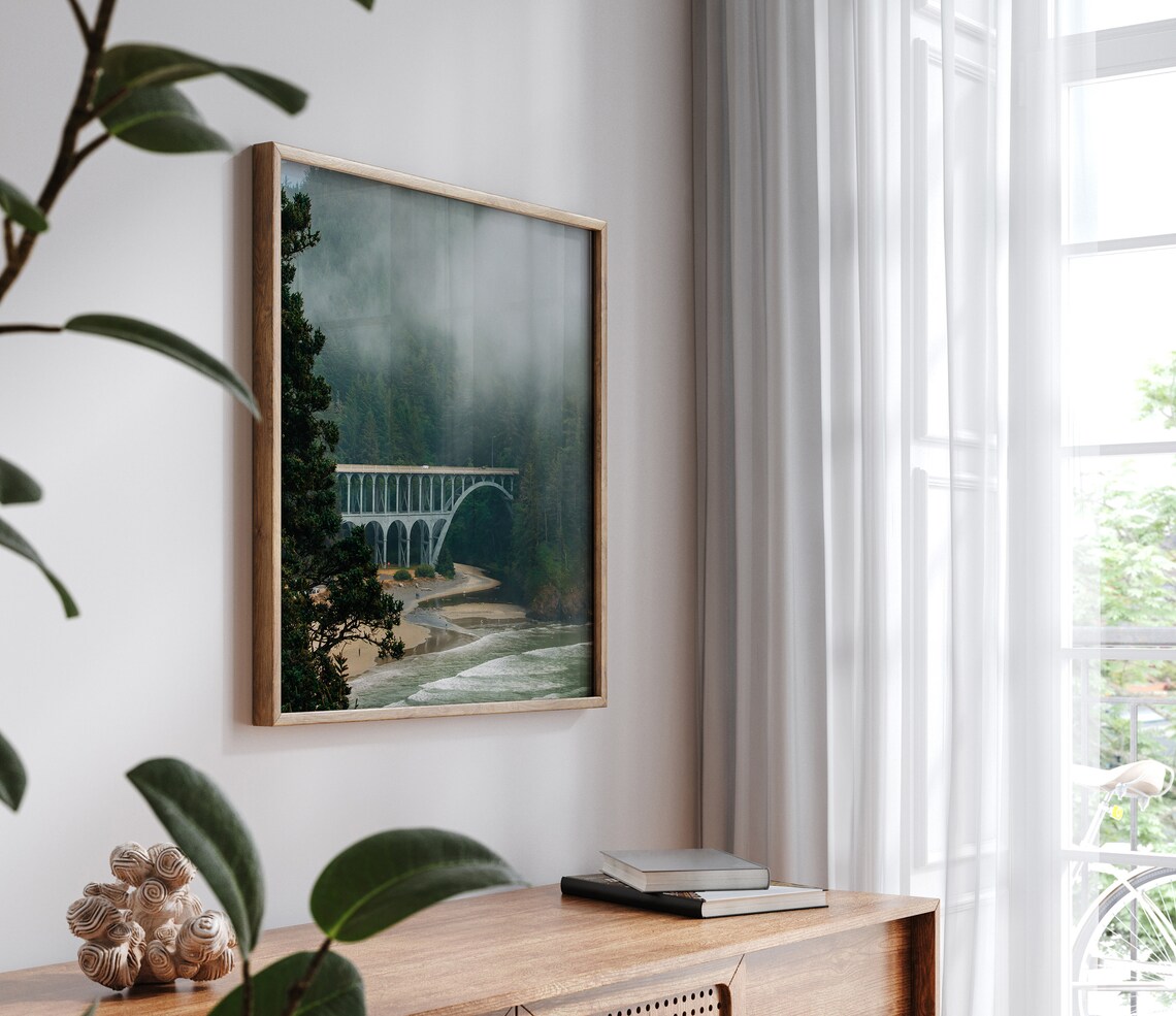 Misty Oregon Coast Wall Art Landscape Art Oregon - Etsy