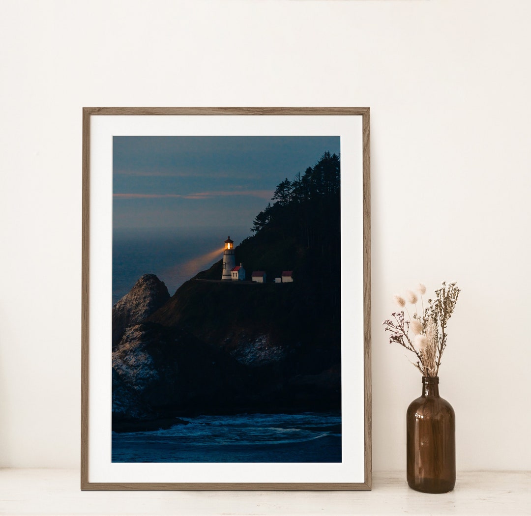 Heceta Head Lighthouse Photography Wall Art, Oregon Coast Lighthouse ...