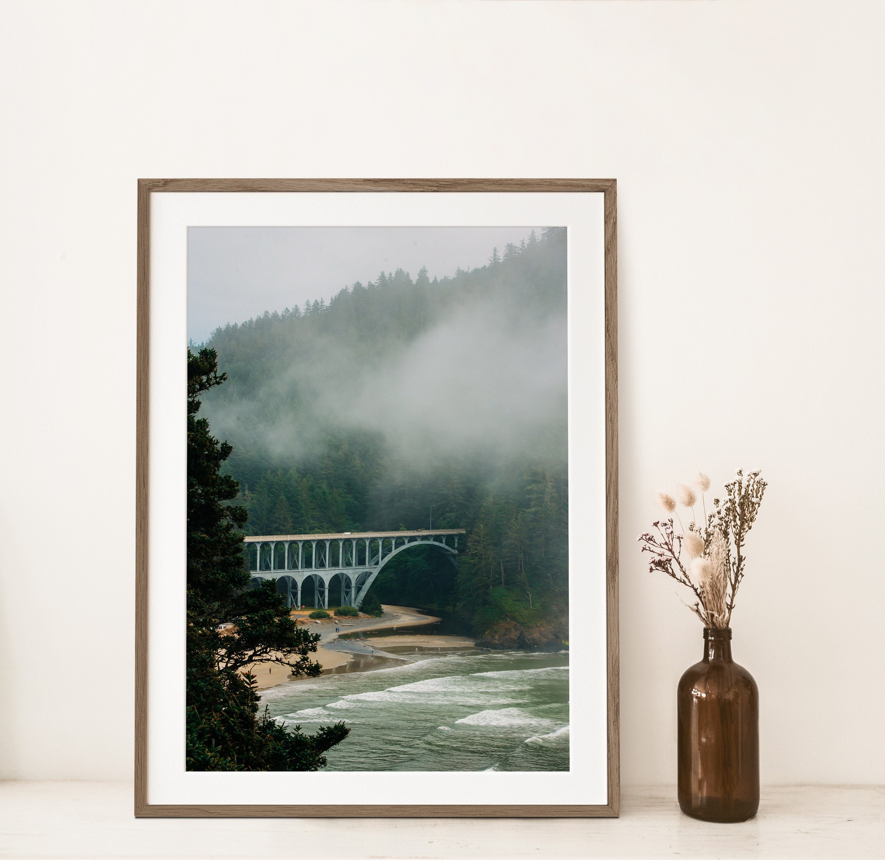 Misty Oregon Coast Wall Art Landscape Art Oregon - Etsy