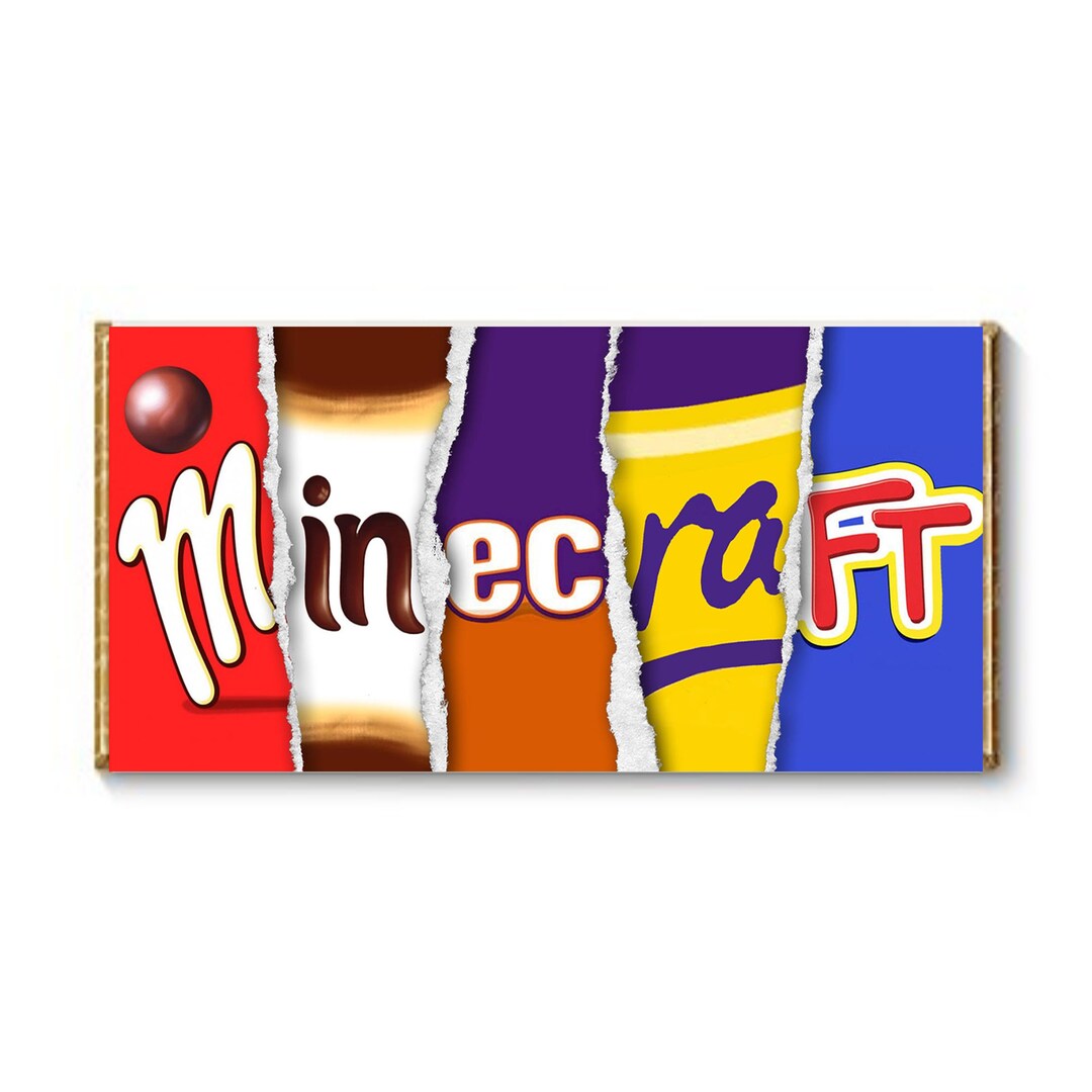 Chocolate Minecraft Chocolate Bar Wrapper Chocolate Bar - Etsy