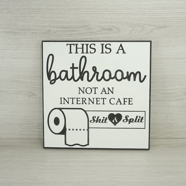 Fun Bathroom Signs - Etsy