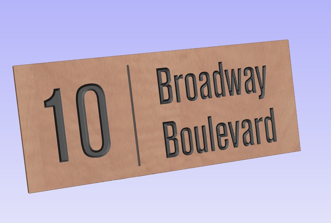 Contemporary House Number and Address Sign for CNC, Laser and Vinyl ...