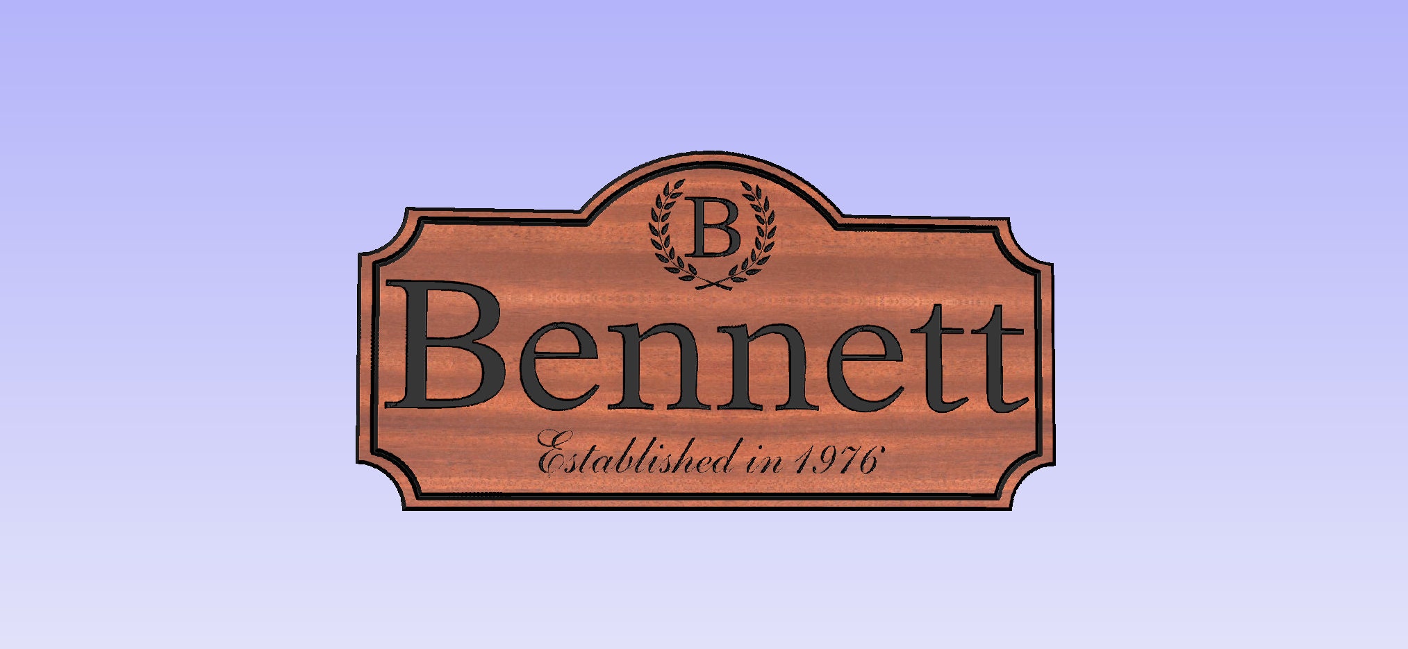 Custom Family Name Sign Crest/plaque Digital SVG DXF PDF File for Cnc ...