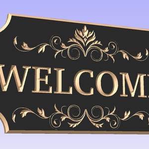 Welcome Sign Digital File in SVG DXF PDF File Format for Cnc, Laser ...