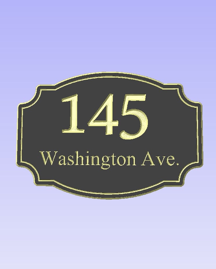 Traditional House Number SVG DXF CNC File | Address Street Name Sign ...