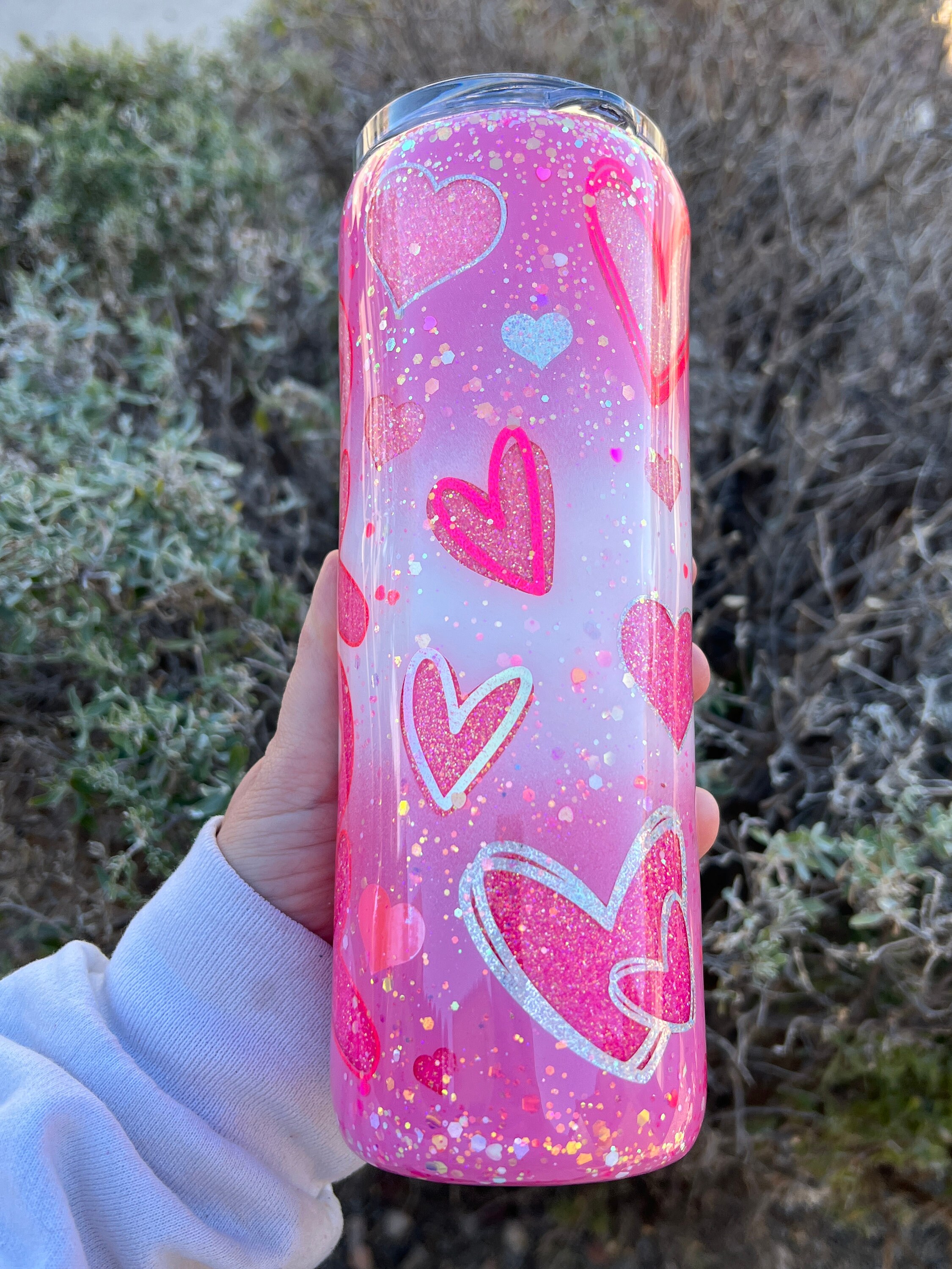 Valentines Peek a Boo Love Pink Glitter Tumbler 20oz - Etsy