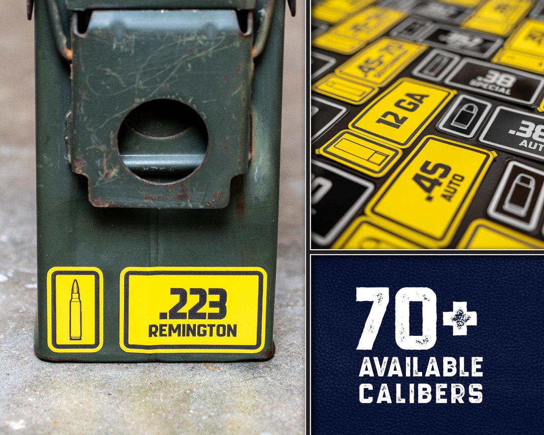 Ammo Can Label Sticker: Two-color Laser Cut UV Stable Vinyl, 70 ...