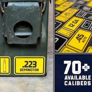 Ammo Can Label Sticker: Two-color Laser Cut UV Stable Vinyl, 70 ...