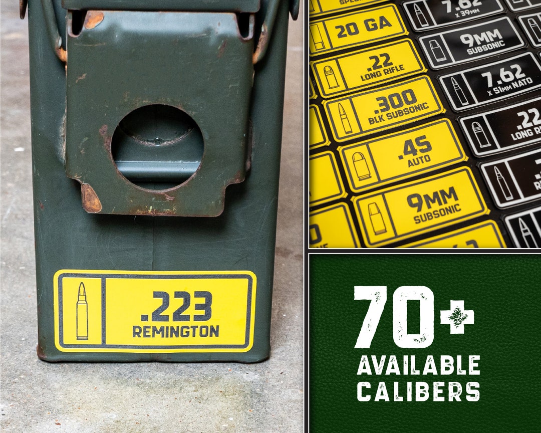 Ammo Can Label Sticker: Laser Cut Adhesive Backed Vinyl, Large Print ...