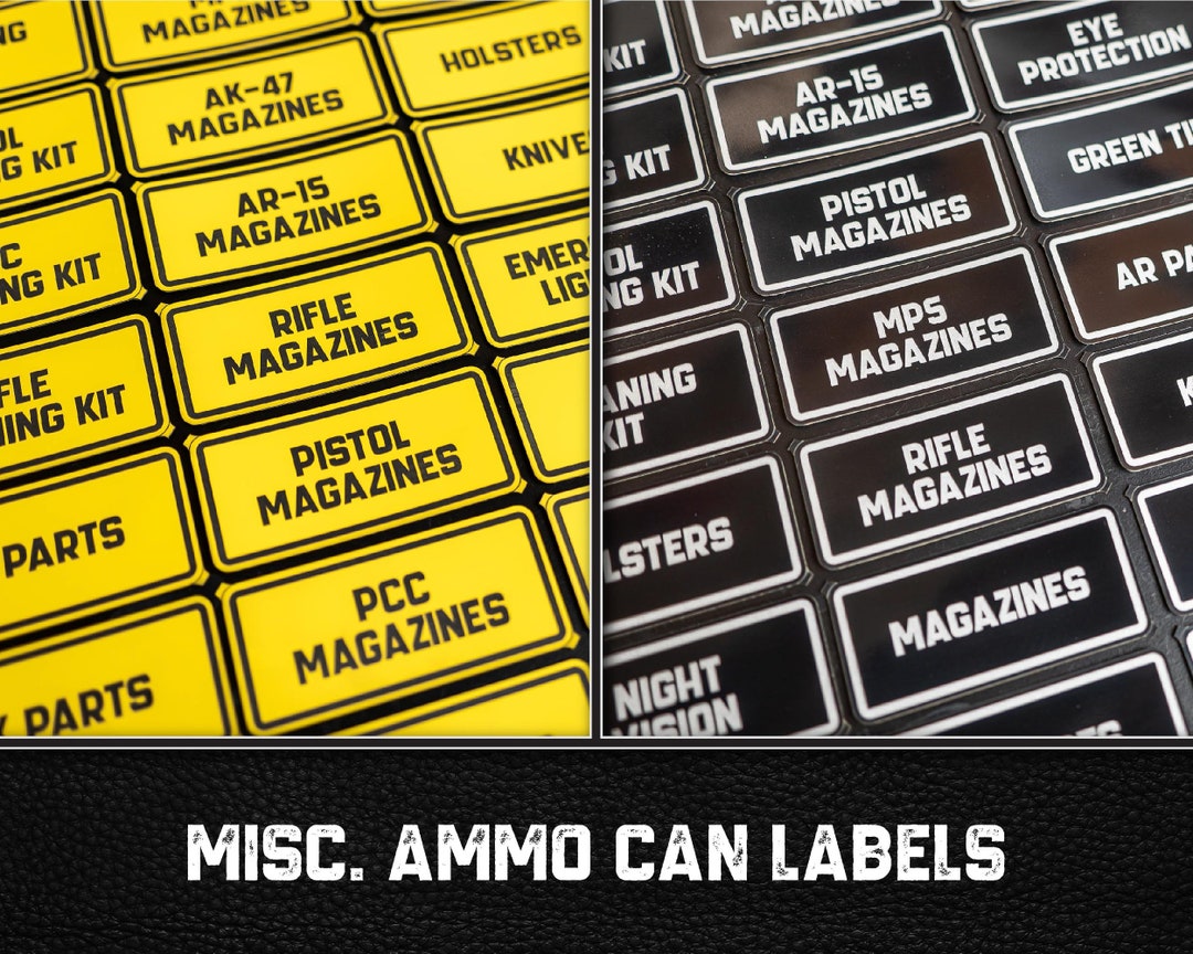 Customizable Ammo Can Label Stickers: UV Stable Laser Cut Vinyl - Etsy
