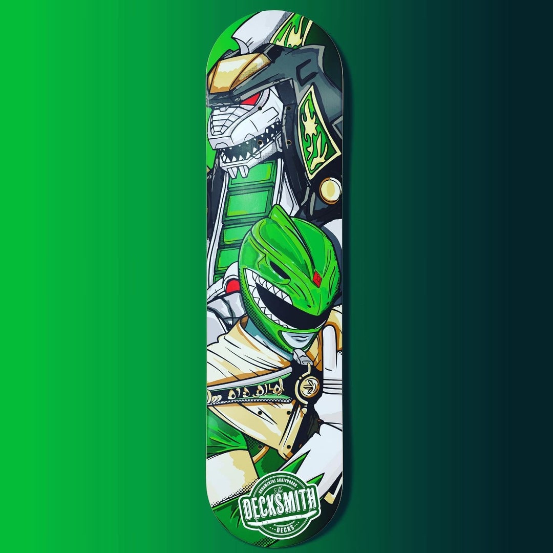 The Deck Smith - the Green Ranger |ornamental Skate Deck | Aesthetic ...