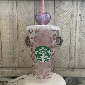 Rose Gold Cheetah Starbucks Cold Cup Venti Cold Cup Cheetah - Etsy