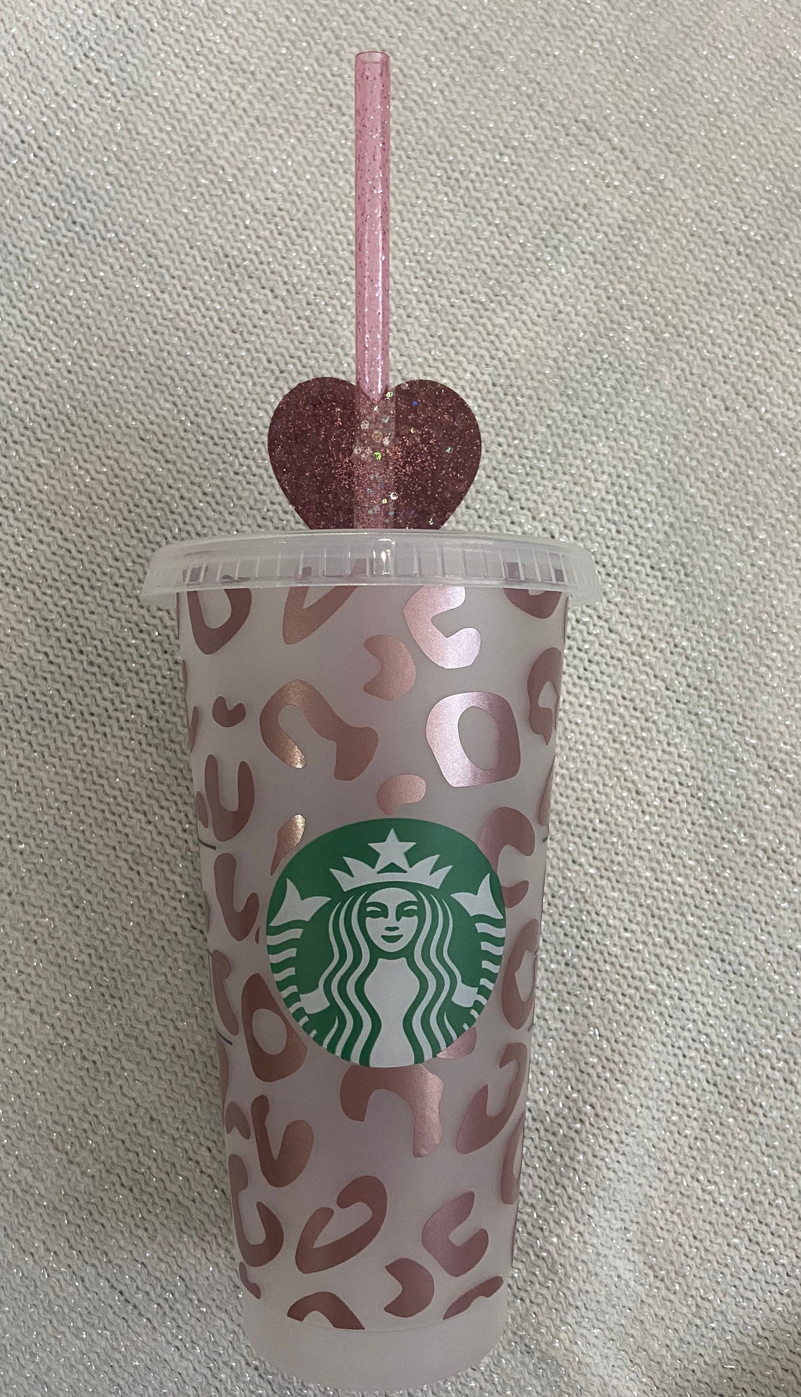 Rose Gold Cheetah Starbucks Cold Cup Venti Cold Cup Cheetah - Etsy
