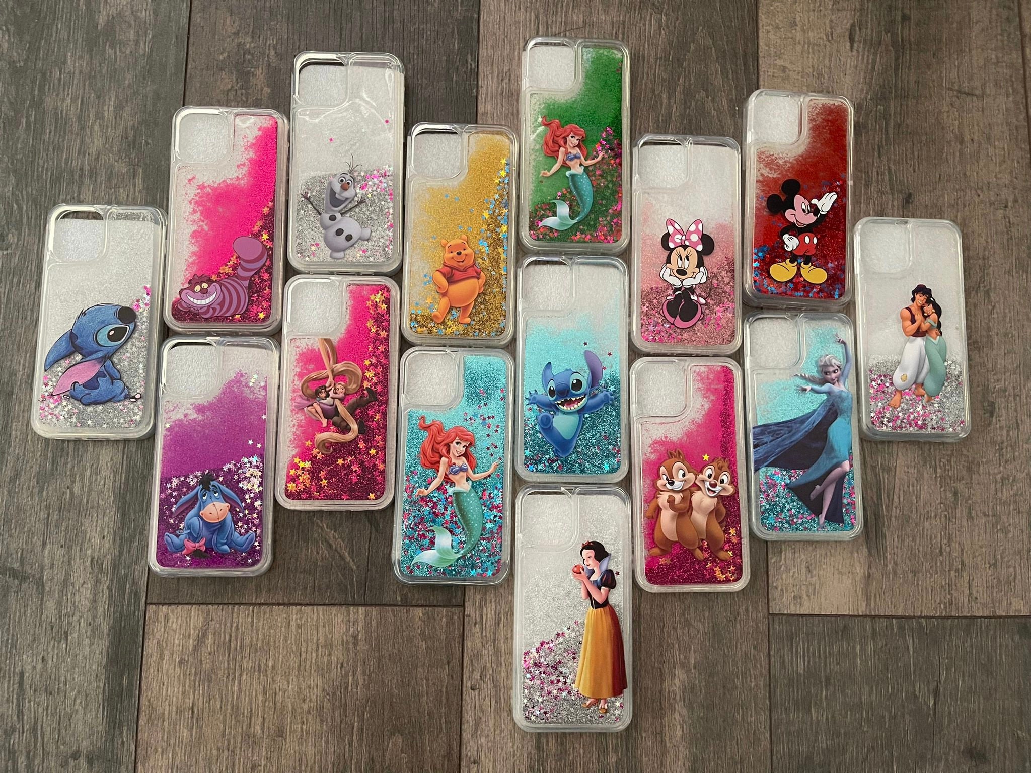 Disney Glitter Liquid Phone Case Cover Quicksand iPhone XR 11 12 13 14 ...
