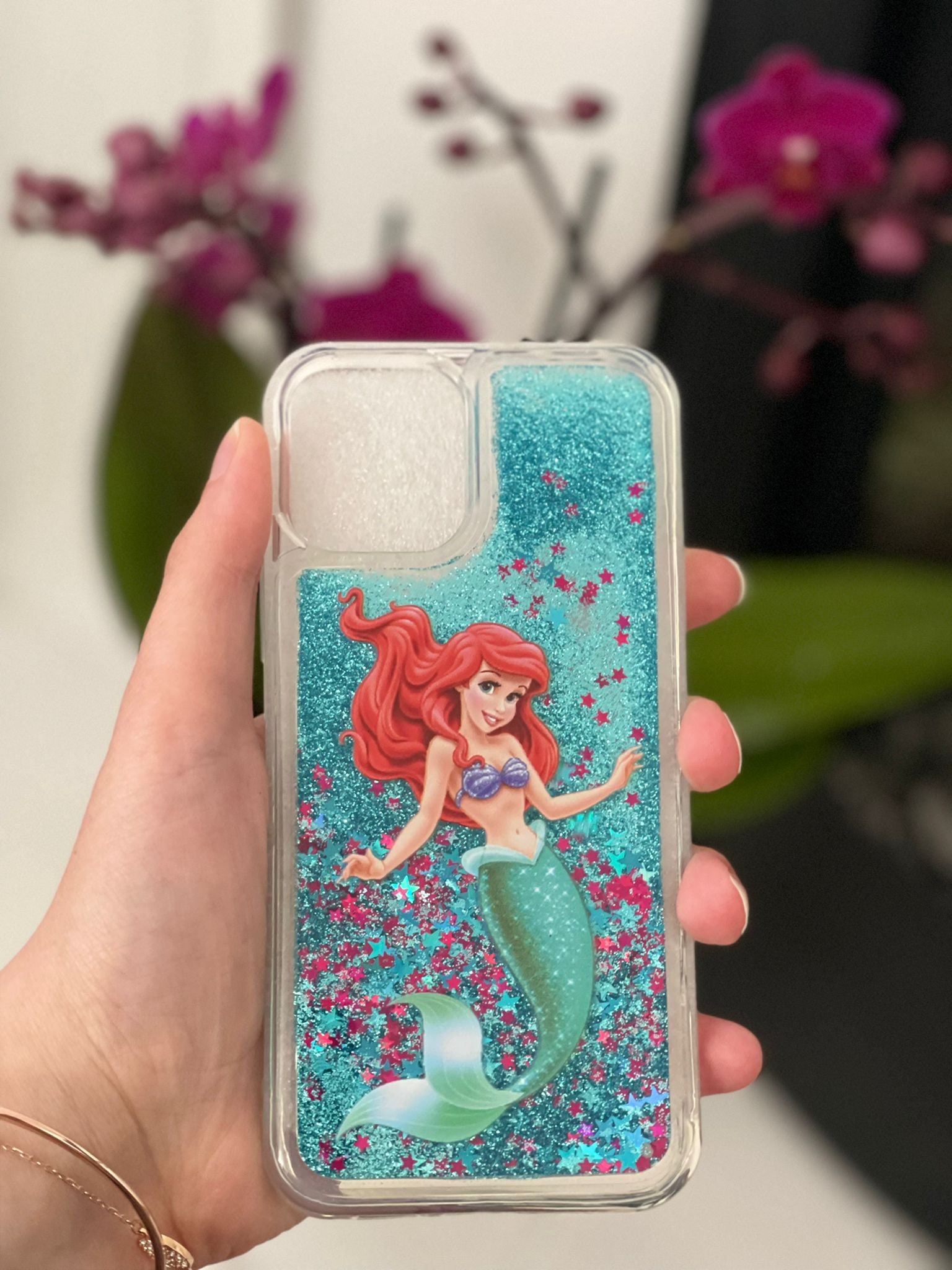Soft Disney Glitter Liquid Phone Case Cover Quicksand iPhone XR 11 12 ...