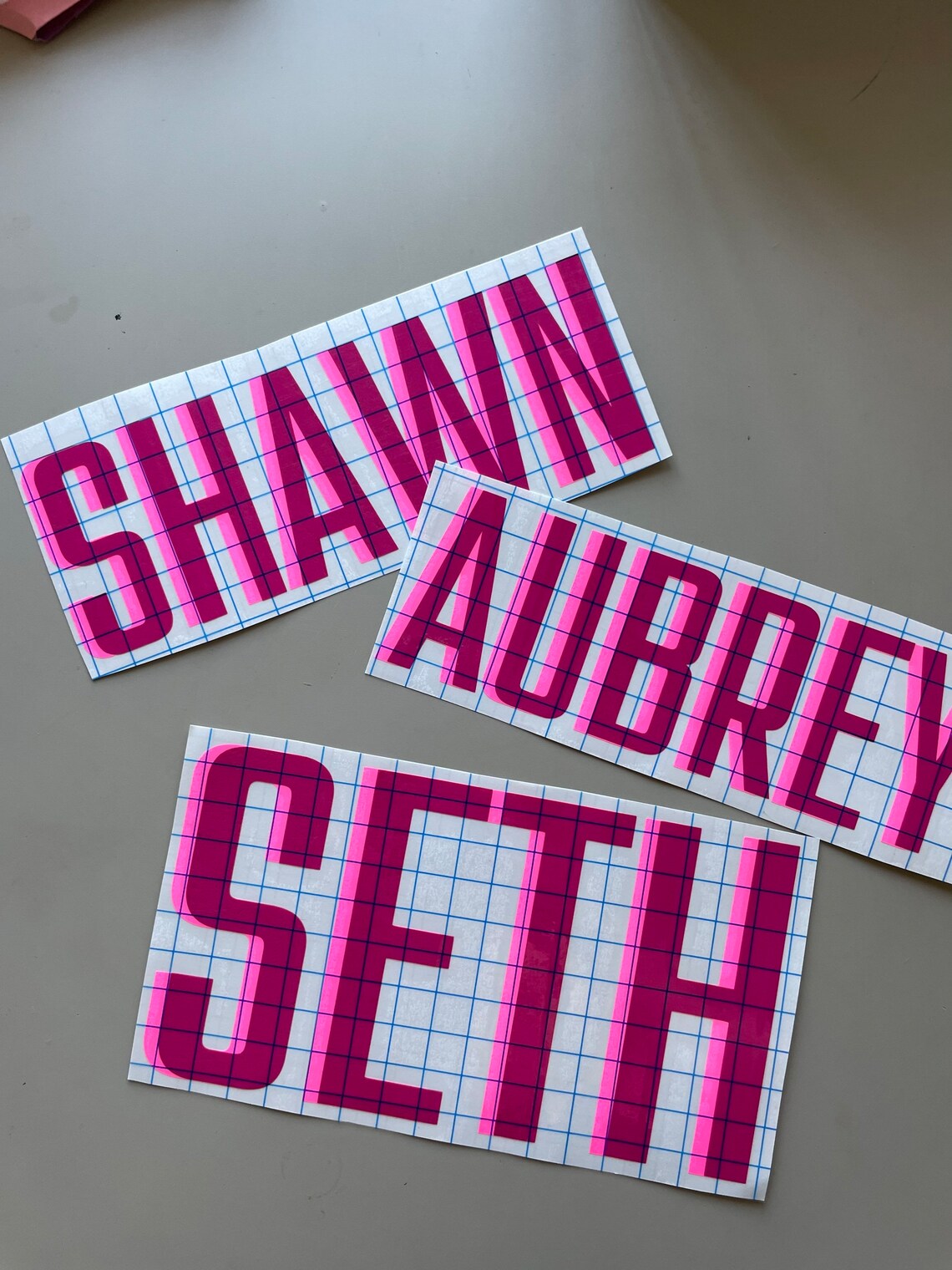 Personalized Permanent Vinyl Sticker Decal Modern Shadow - Etsy