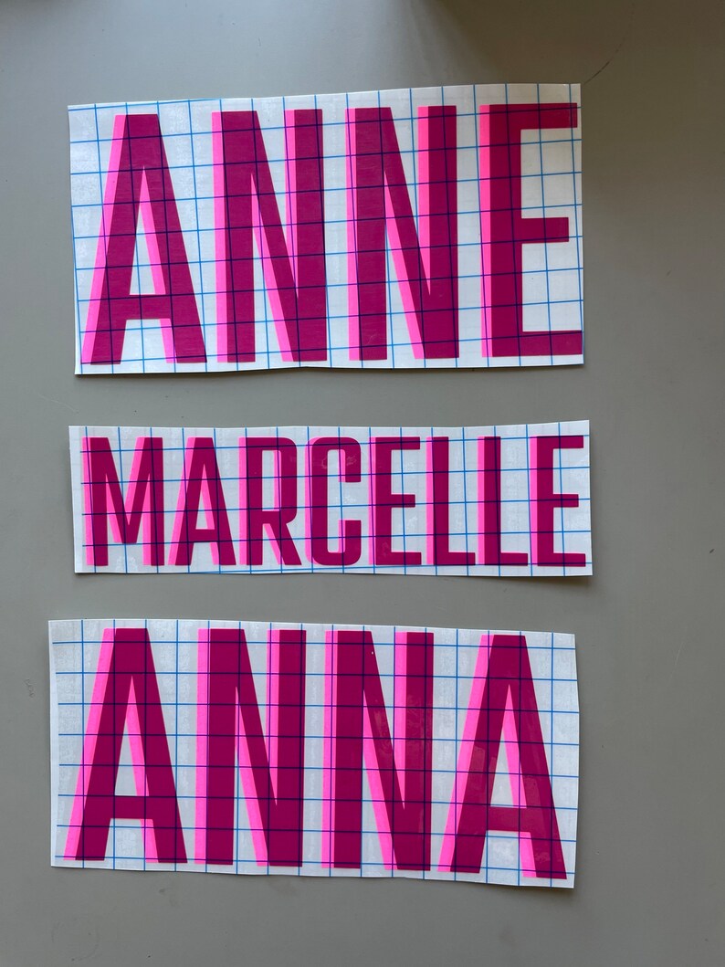 Personalized Permanent Vinyl Sticker Decal Modern Shadow - Etsy