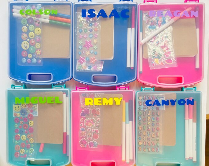 Personalized Art Case and Supplies for Kids, Marker Box, Pencil Box ...
